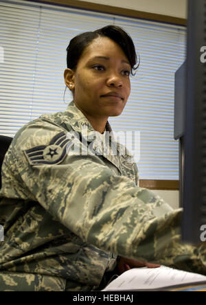 U.S. Air Force Airman with the 99th Civil Engineer Squadron Explosive ...