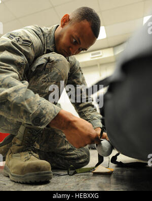 An Air Force Aircrew Life Support member from the 28th Air ...
