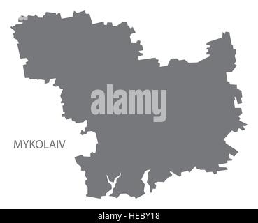 Mykolaiv City (Ukraine) map vector illustration, scribble sketch City ...