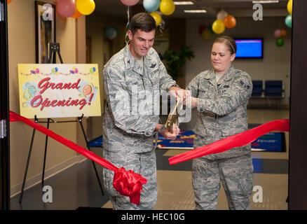 U.S. Air Force Col. Keith Butler, 509th Bomb Wing commander, reads the ...