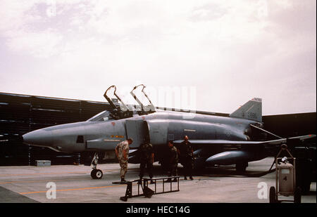 An RF-4C Phantom II reconnaissance aircraft of the 117th Tactical ...