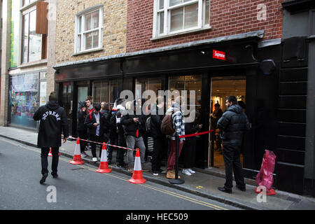 Supreme shop in Soho, London, with queue outside picture by Gavin ...