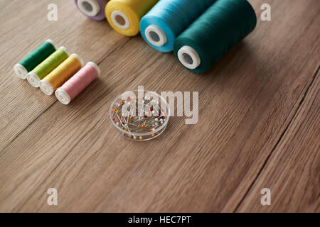 Tailor's work table; Sewing items; Vintage Background Stock Photo - Alamy