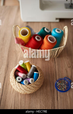 a desk full of items Stock Photo - Alamy