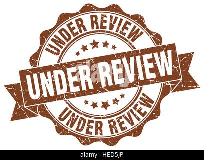 under review sign. under review round ribbon sticker. under review tag ...