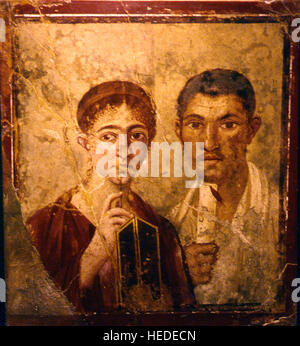 Pompeii Paquius Proculus and his Wife Stock Photo - Alamy