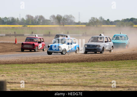 Romney Marsh, Kent, UK. 8th May, 2016. Round 3 of the Autograss racing ...