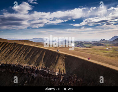 Explosion crater Viti, Krafla Volcano, near Reykjahlid, Iceland Stock ...