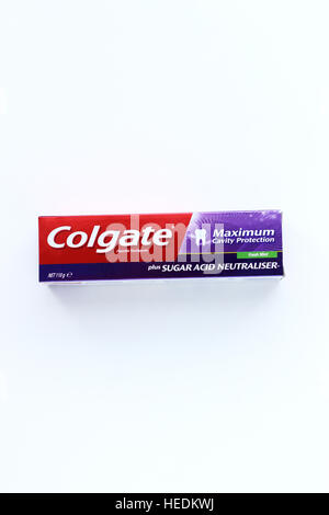 Colgate Toothpaste Against a White Background Stock Photo - Alamy