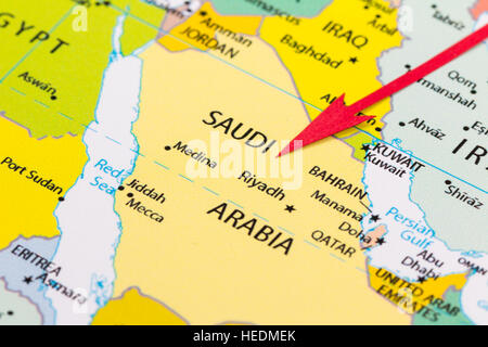 Saudi Arabia map Stock Photo - Alamy