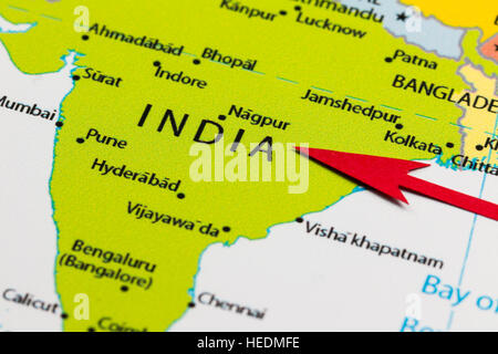 India Political Map Stock Vector Art & Illustration, Vector Image ...