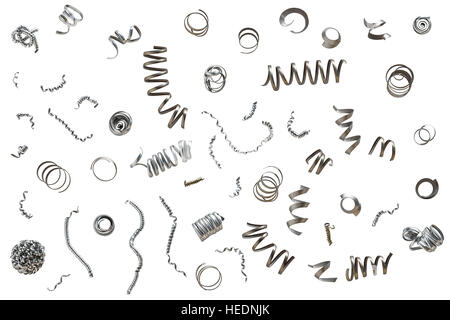 Metal Swarf on white background Stock Photo - Alamy