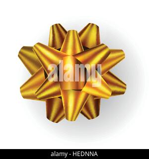 golden bow ribbon tape decorative vector illustration design Stock ...