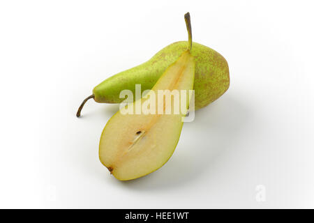one whole pear and a half (cross section Stock Photo - Alamy