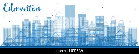 Edmonton skyline line art vector illustration Stock Vector Image & Art ...