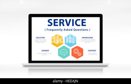 Customer Service FAQs Illustration Stock Photo - Alamy