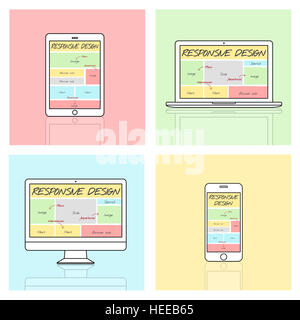 Responsive Design Layout Software Concept Stock Photo - Alamy