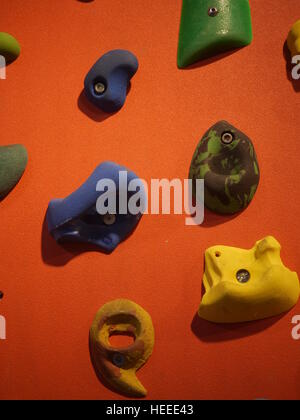 climbing wall hanger hold Stock Photo - Alamy