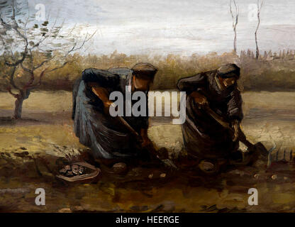 Peasant Women Digging up Potatoes, Vincent van Gogh, 1885, Kroller ...