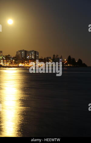 full moon at night reflection on river water surface Stock Photo - Alamy