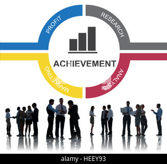 Target Achievement Mission Bar Chart Concept Stock Photo - Alamy