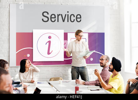 Information Customer Service Help Desk Concept Stock Photo - Alamy
