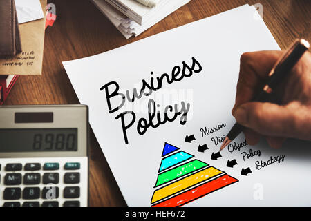 Business Policy Action Pyramid Concept Stock Photo - Alamy