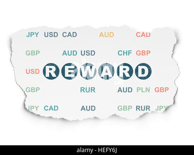 Business concept: Reward on Torn Paper background Stock Photo - Alamy