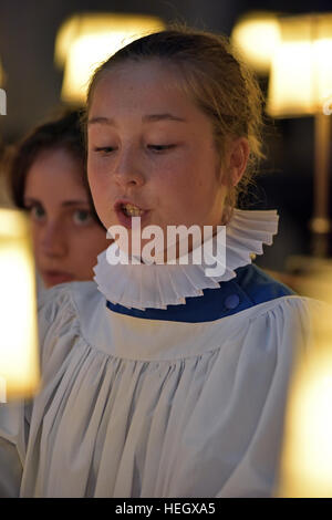 Girl choristers from Wells Cathedral Choir rehearse for evensong ...