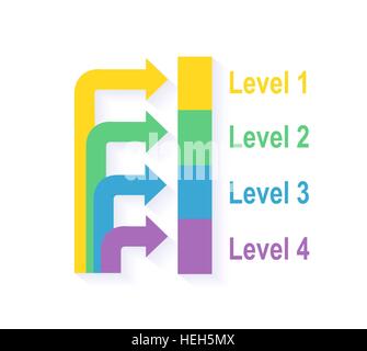 Level Chart with Colored Arrows. Level chart with colored arrows ...