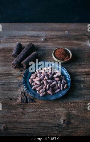 Different forms of cocoa Stock Photo - Alamy