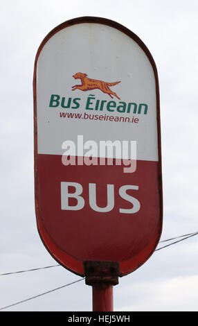A Bus Eireann bus stop in an Irish village Stock Photo - Alamy