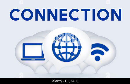 Internet Wireless Connection Icons Concept Stock Photo - Alamy
