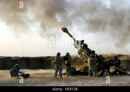 An M777A2 howitzer crew from the 2nd Battalion, 319th Airborne Field ...