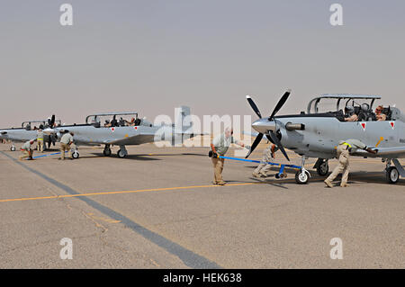 COB Speicher, Tikrit, Iraq - A T-6 Texan trainer aircraft of the Iraqi ...