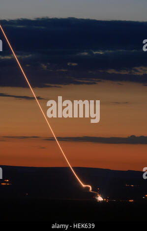 THAAD interceptor missile - Terminal High Altitude Area Defense. Photo ...