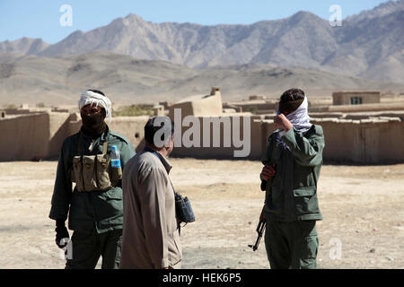 Members of the Afghan National Directorate of Security take a rest ...