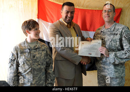 An Iraqi police officer graduates from a counter improvised explosive ...