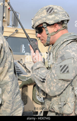 Forward observers from the 3rd Battalion, 66th Armored Regiment train ...
