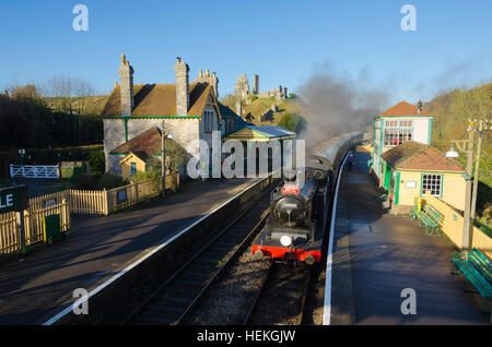 swanage railway station signal box on the preserved line at swanage and ...