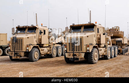 Soldiers with the 1452nd Combat Heavy Equipment Transportation Company ...