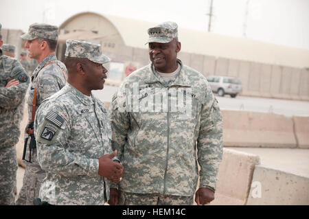 Command Sgt. Maj. Joseph Allen (right), command sergeant major of ...