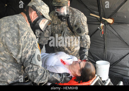 A volunteer casualty victim of a Chemical, Biological, Radiological ...