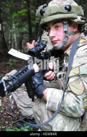 Georgian army Pvt. Beka Bardavelidze, Delta Company, 32nd Infantry ...