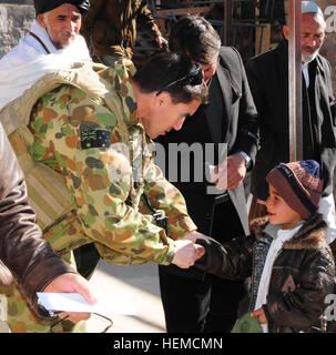 Australian Col. Simon Stuart, commander Combined Team Uruzgan, and Afghan National Police Brig ...