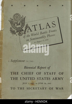 A World War II battlefront atlas showing Japanese military positions ...