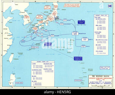 Operation Downfall - Map Stock Photo - Alamy