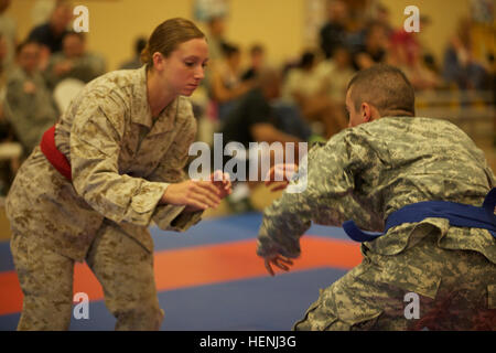 Members of the All Marines Wrestling Team compete against the All Navy ...