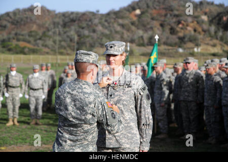 Army Lt. Col. Darcy Overbey, commander of the 525th Military Police ...