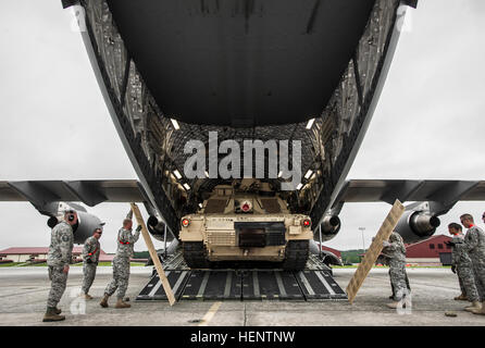 An M1A2 SEP Abrams tank from 1st Battalion, 64th Armor Regiment, 2nd ...